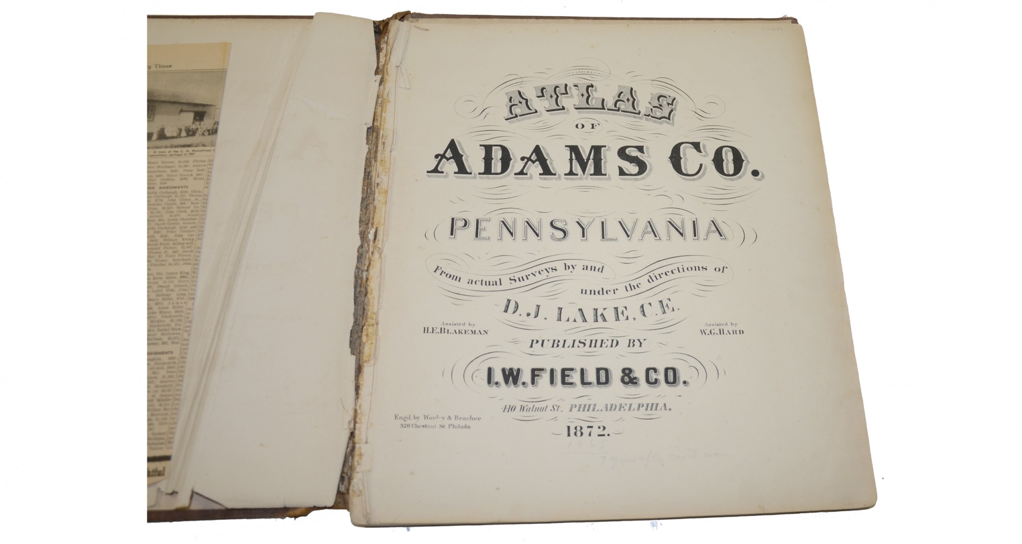 ATLAS OF ADAMS COUNTY, PENNSYLVANIA, 1872 — Horse Soldier