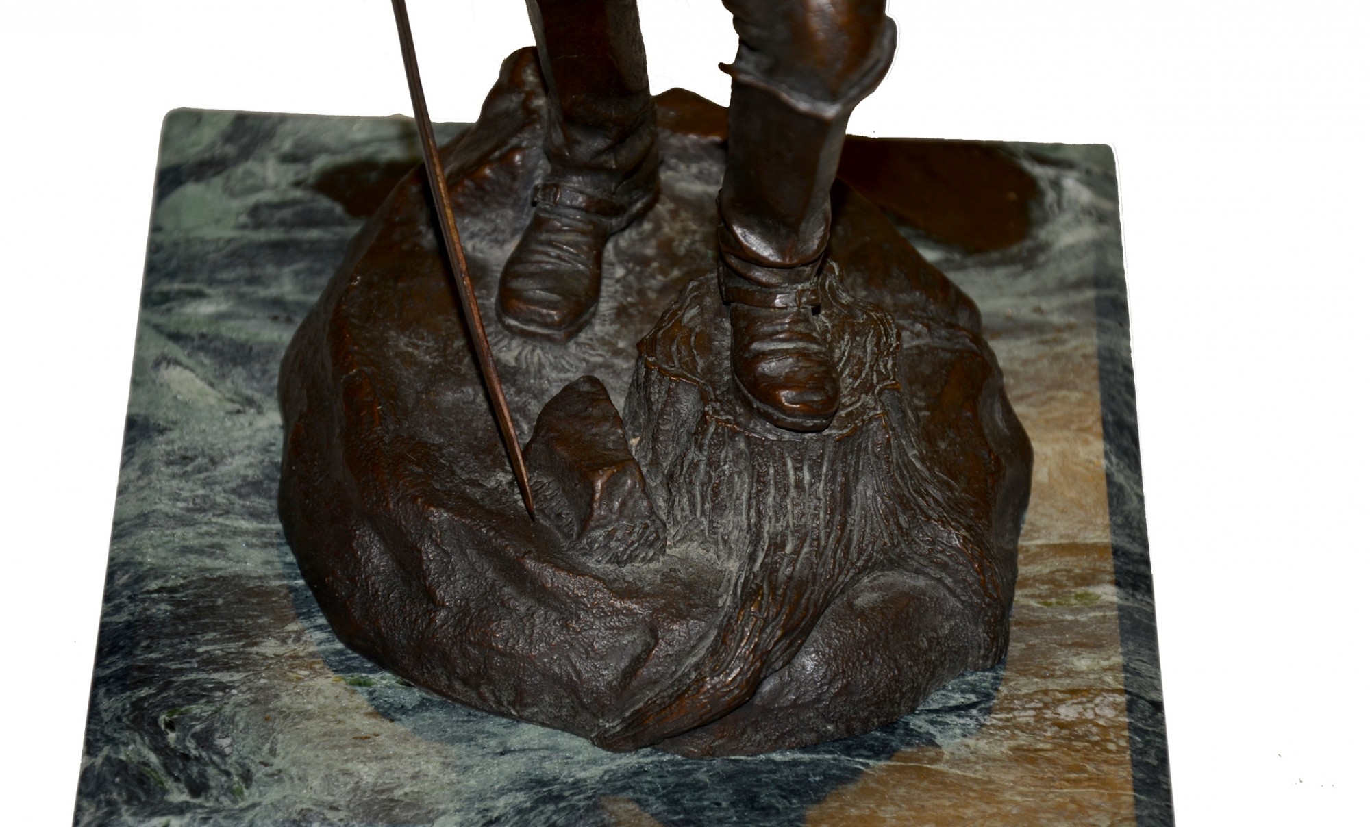 CAST BRONZE STATUE FIGURE OF GEORGE ARMSTRONG CUSTER — Horse Soldier
