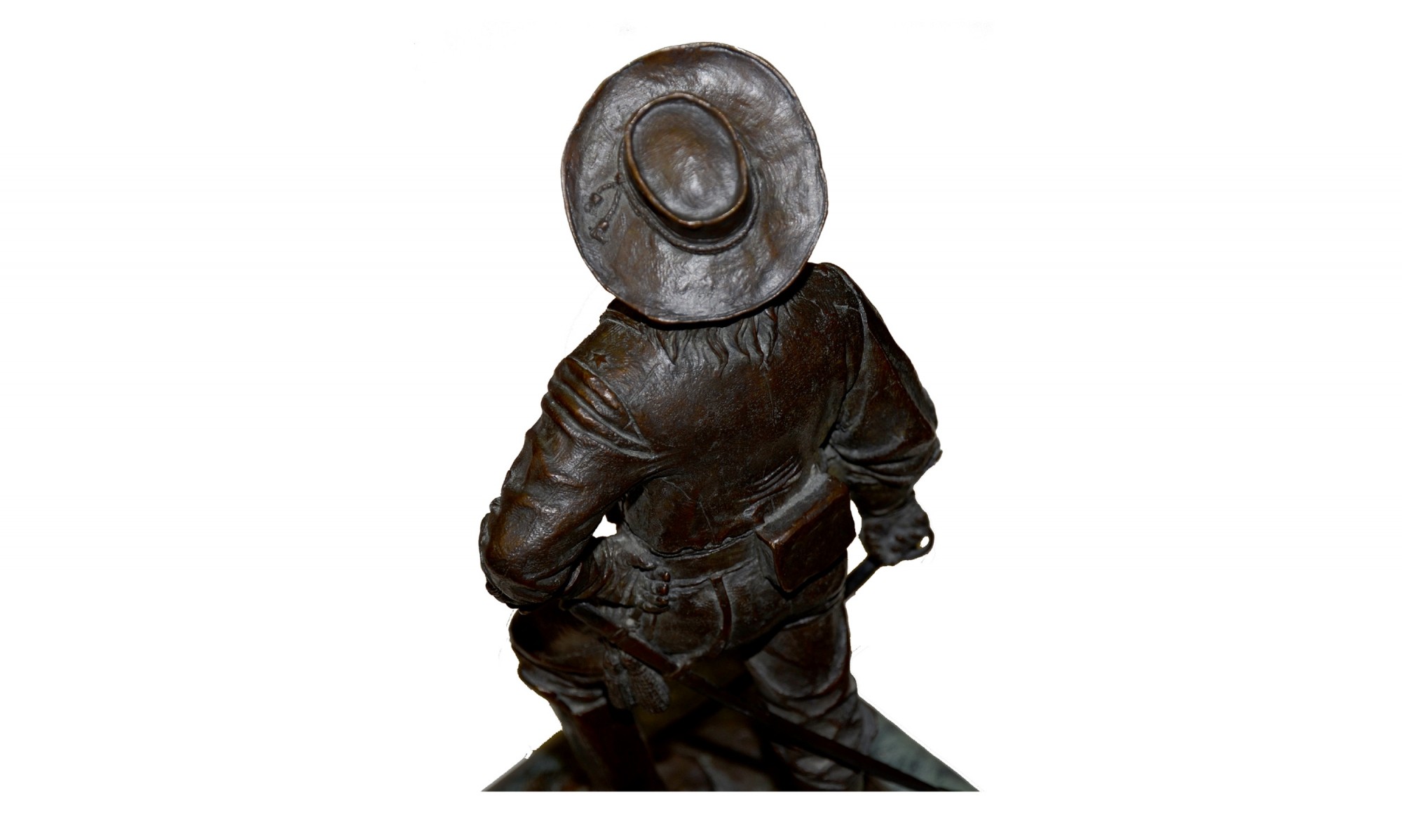 CAST BRONZE STATUE FIGURE OF GEORGE ARMSTRONG CUSTER — Horse Soldier