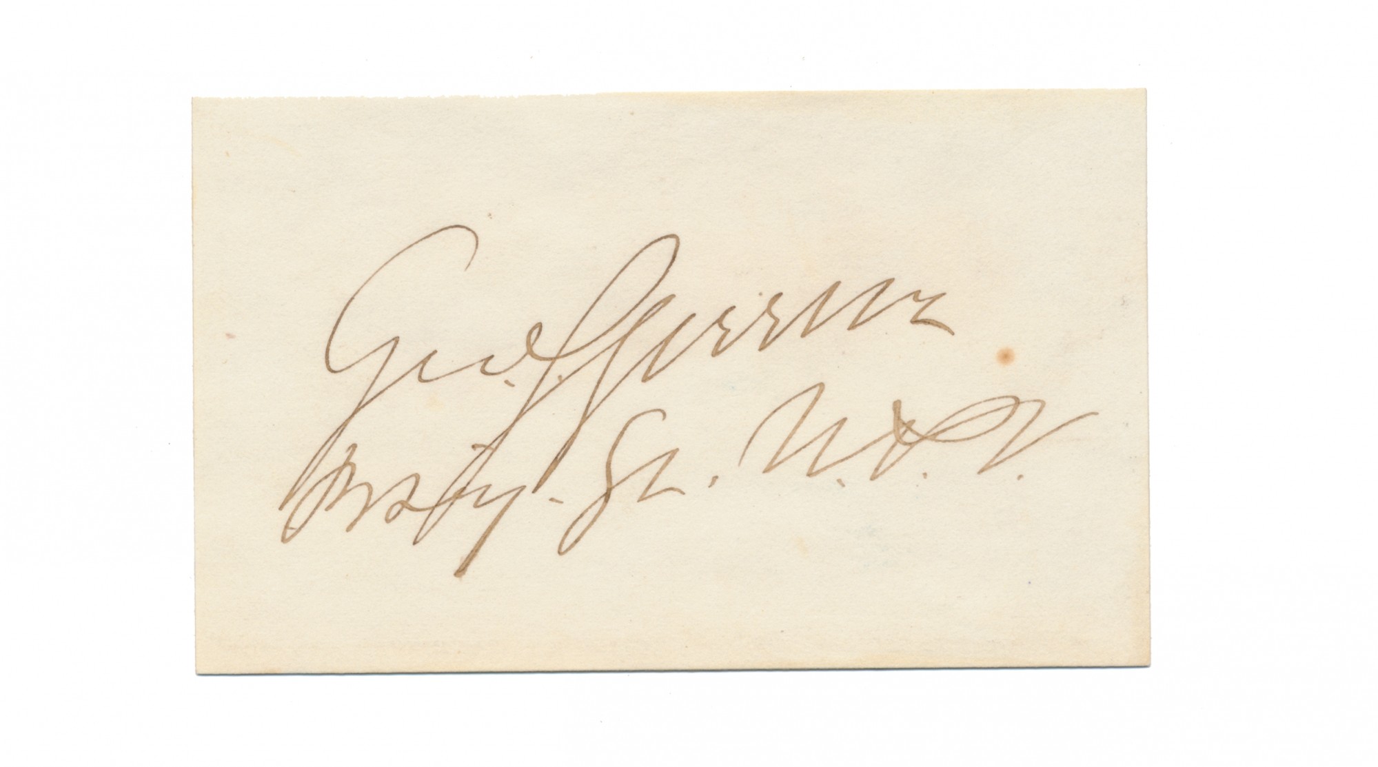 WAR DATE SIGNATURE – UNION BRIG GEN. GEORGE GREENE — Horse Soldier