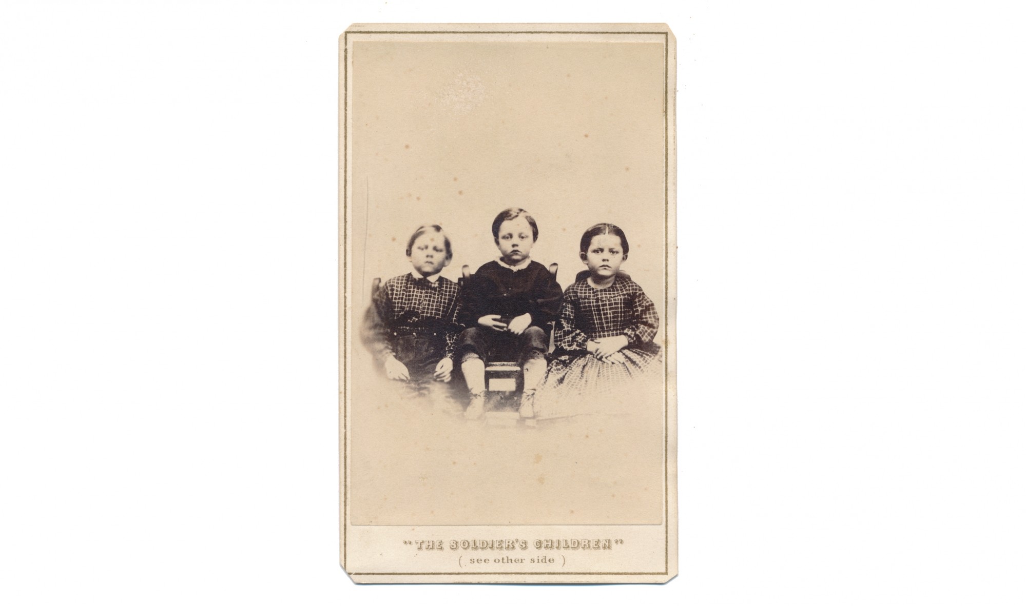 CDV OF THE HUMISTON CHILDREN WHO’S FATHER WAS KILLED AT GETTYSBURG ...