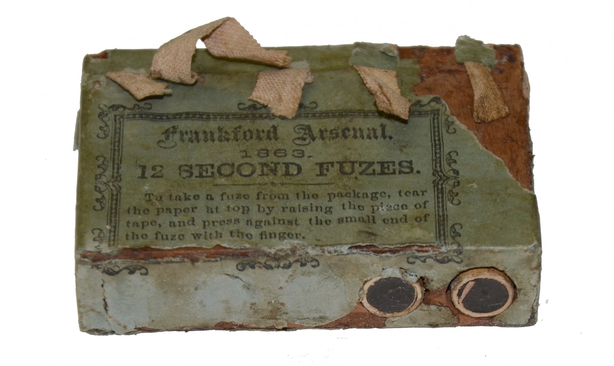 FULL PACK OF 12 SECOND ARTILLERY FUSES DATED 1863 — Horse Soldier