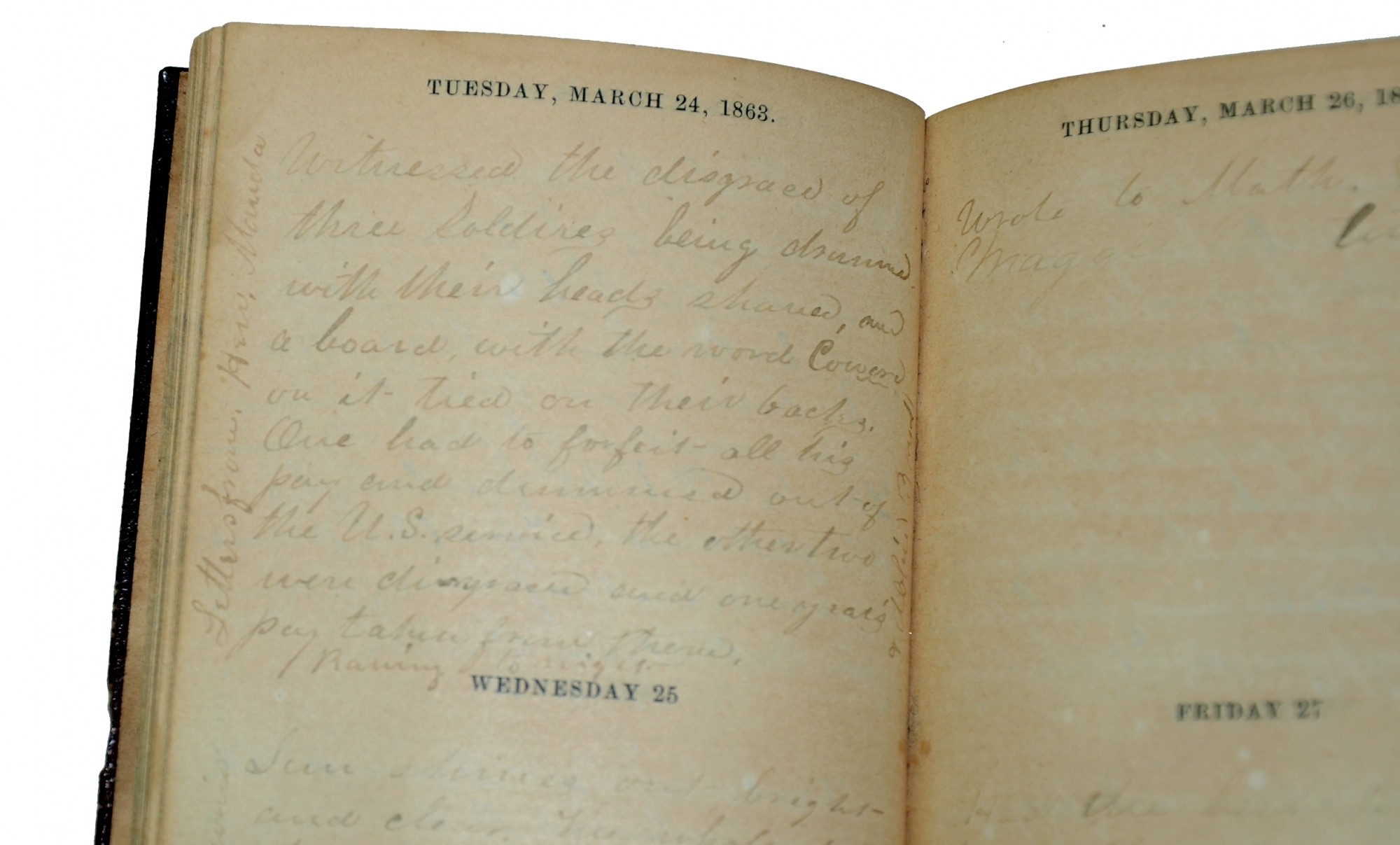 FANTASTIC 1863 SOLDIER’S DIARY – WOUNDED JULY 2ND IN THE WHEATFIELD AT ...