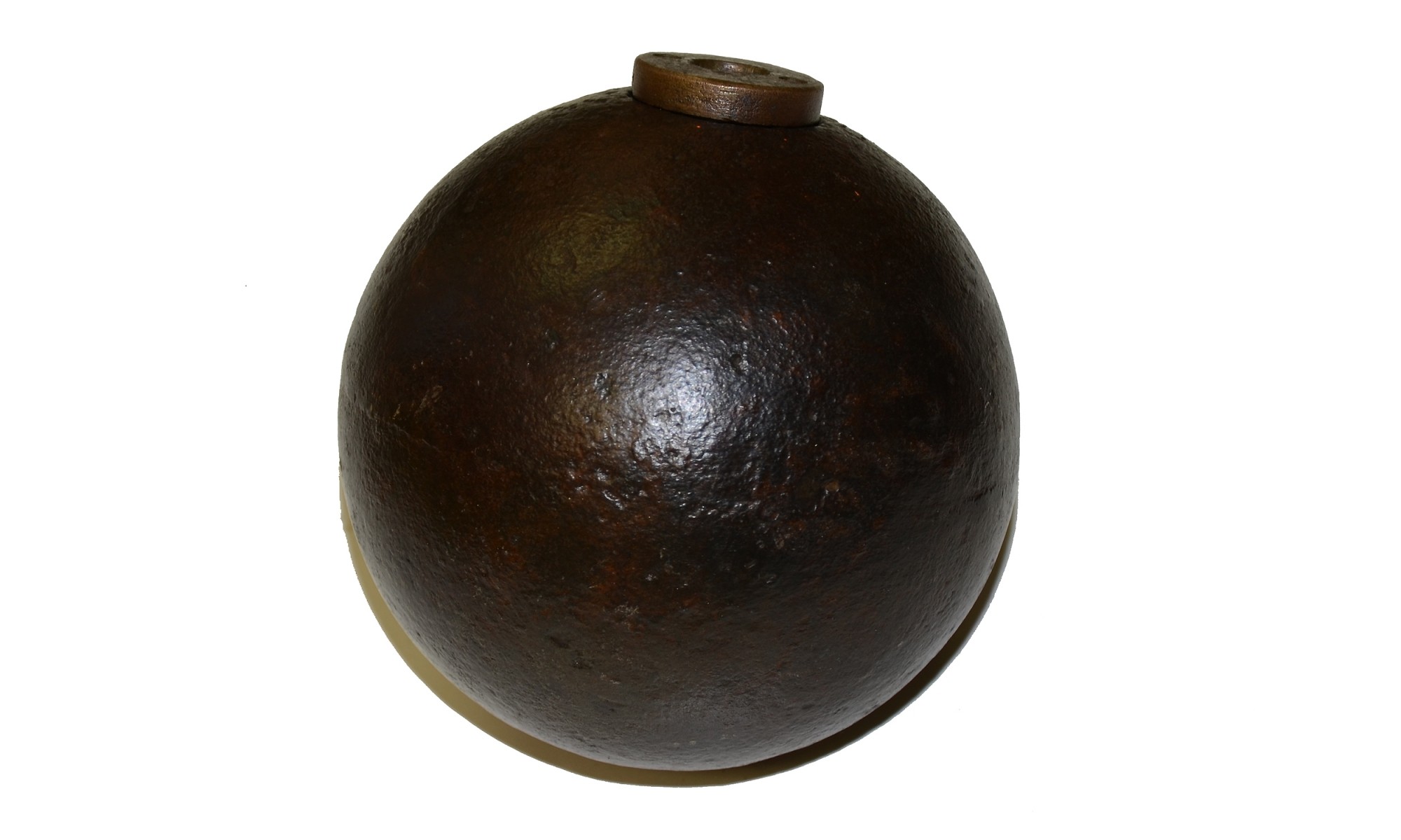 CS 4.52” 12 POUND SPHERICAL SHELL WITH CS COPPER FUSE PLUG FROM ...