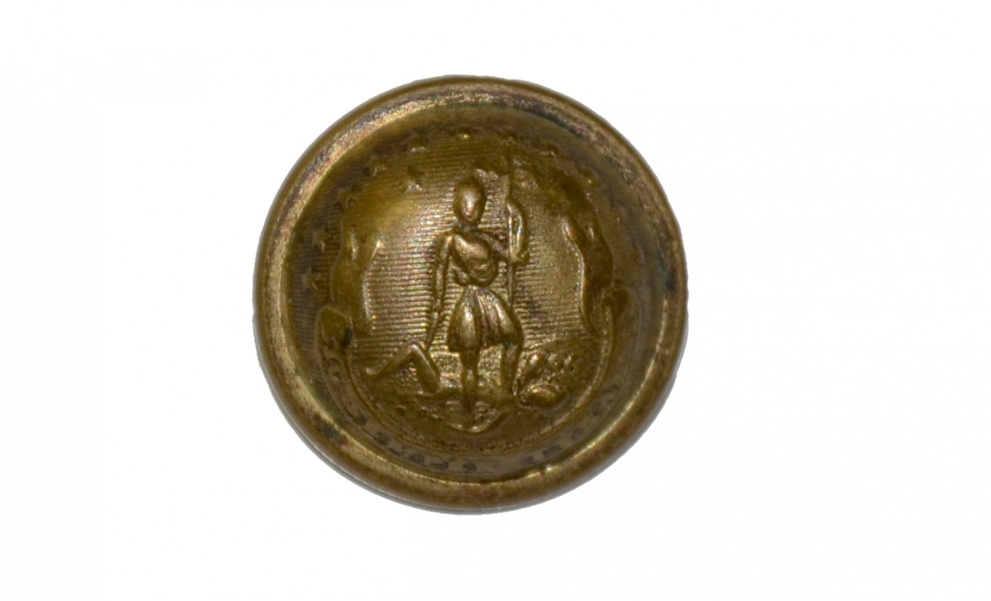 VIRGINIA STATE SEAL STAFF CUFF SIZE BUTTON — Horse Soldier