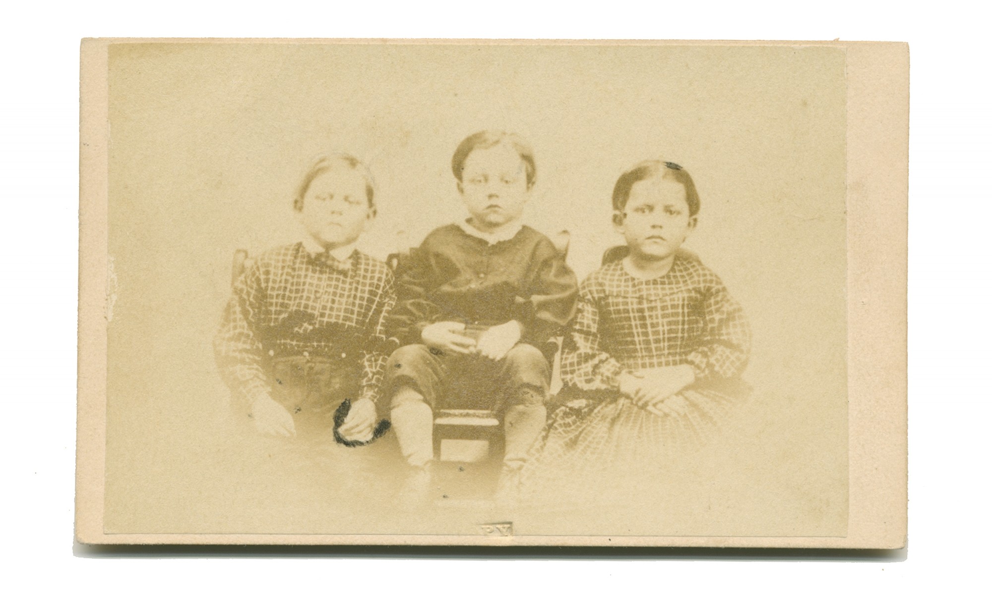 CDV OF THE HUMISTON CHILDREN WHO’S FATHER WAS KILLED AT GETTYSBURG ...