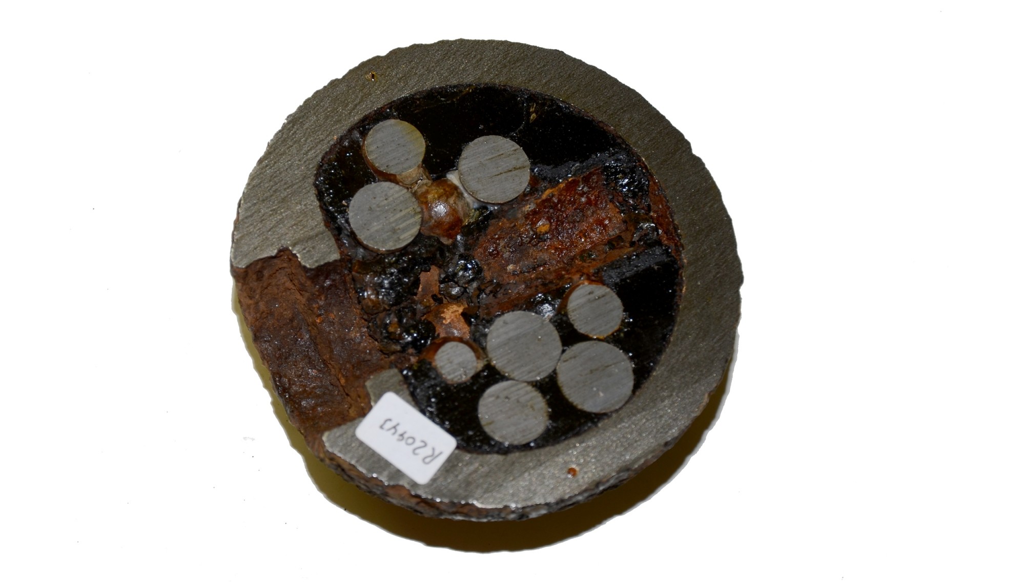 SECTIONED US 12 POUND SPHERICAL CASE-SHOT SHELL — Horse Soldier