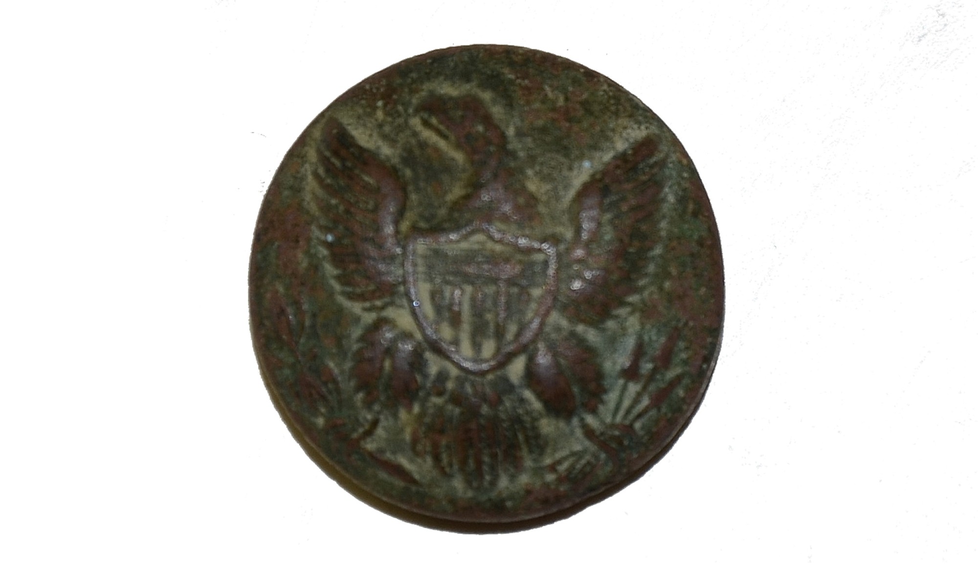 US GENERAL SERVICE EAGLE JACKET BUTTON RECOVERED AT THE ROSE FARM ...