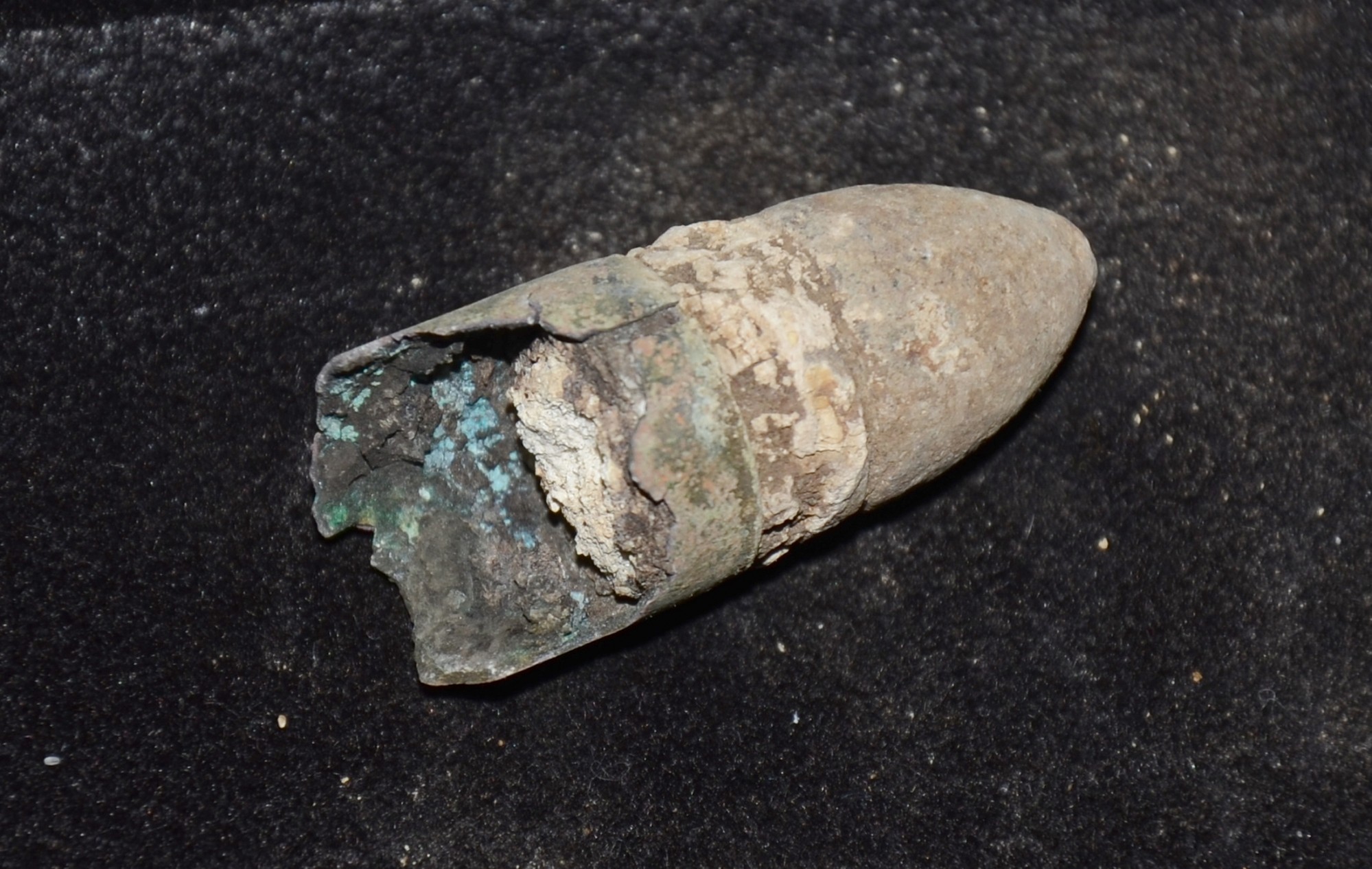 US .52 CAL. SPENCER BULLET WITH CARTRIDGE REMAINS RECOVERED ON EAST ...