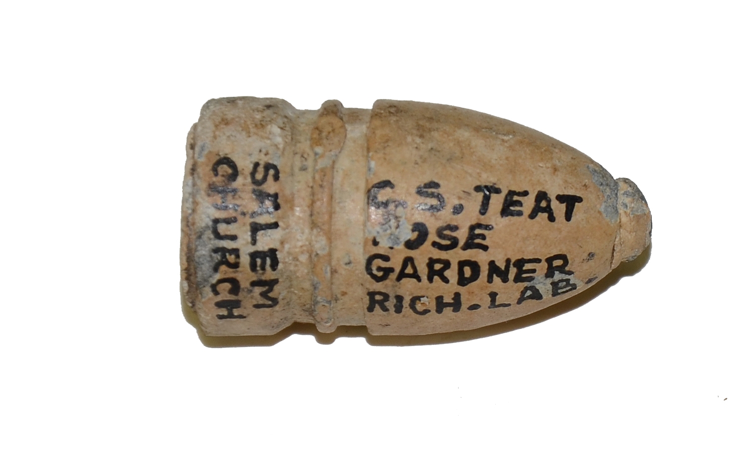 CONFEDERATE .58 GARDNER BULLET FROM THE MAC MASON COLLECTION — Horse ...