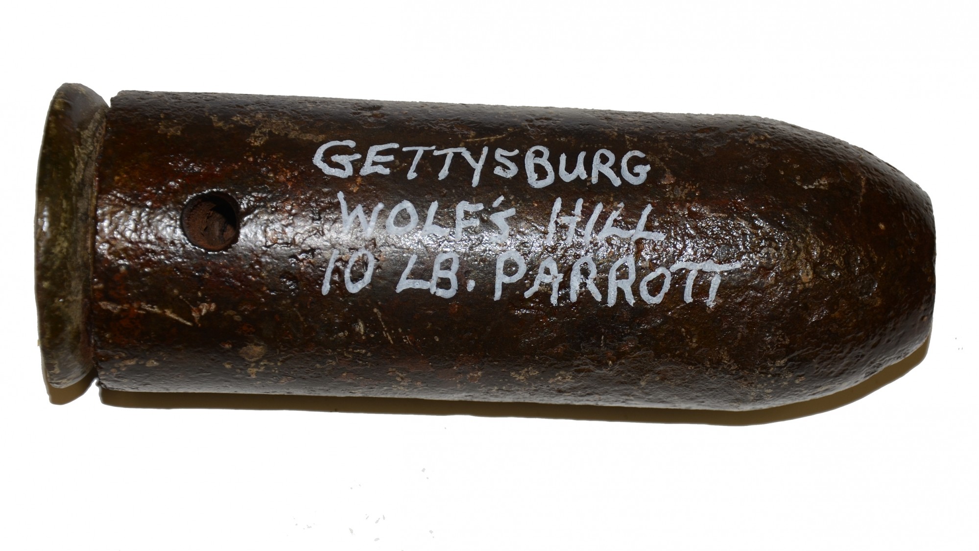 US 2.9 INCH 10 POUNDER PARROTT CASE-SHOT SHELL FOUND AT GETTYSBURG ...