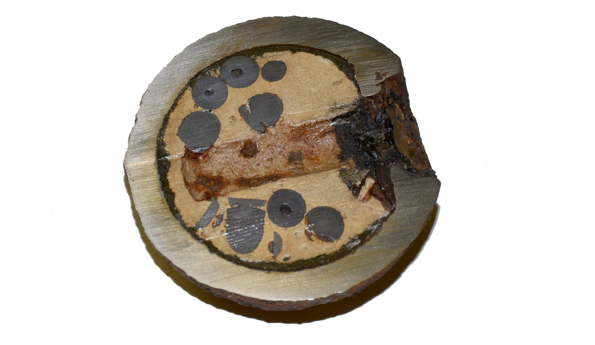 SECTIONED US 12 POUND SPHERICAL CASE SHOT — Horse Soldier