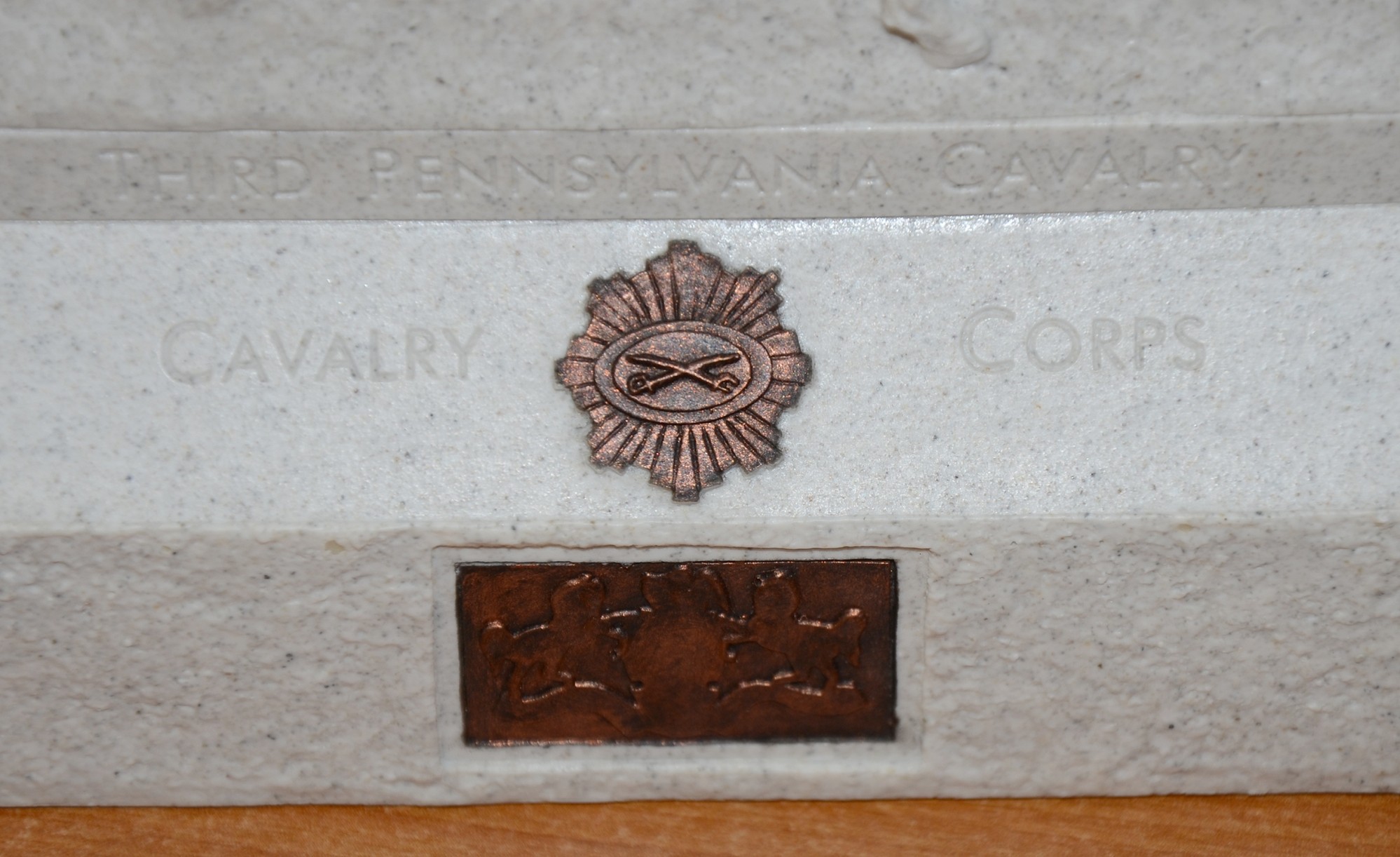 RESIN MINIATURE OF THE 3RD PENNSYLVANIA CAVALRY MONUMENT AT GETTYSBURG ...