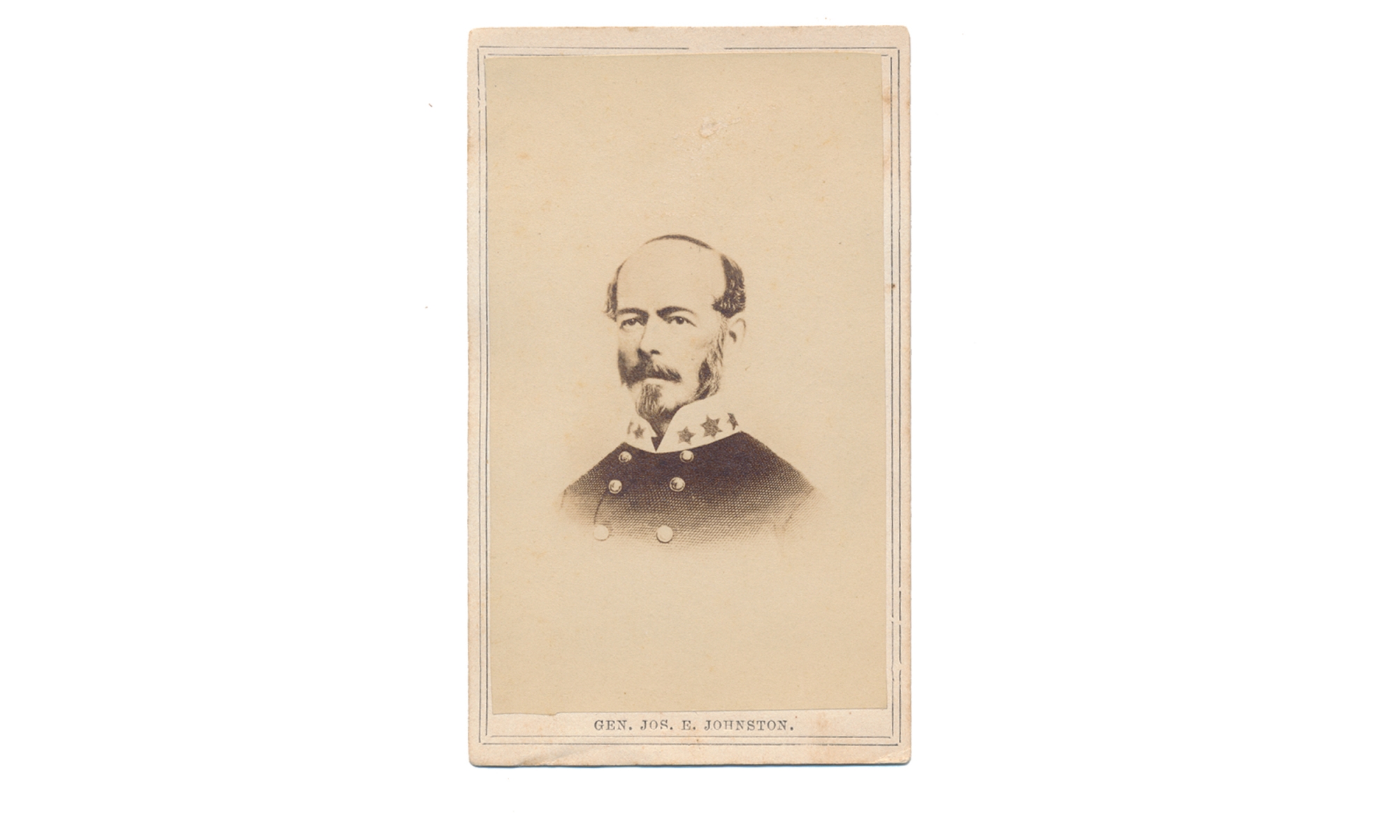 WARTIME CDV LITHOGRAPH OF CONFEDERATE GENERAL JOSEPH E. JOHNSTON ...