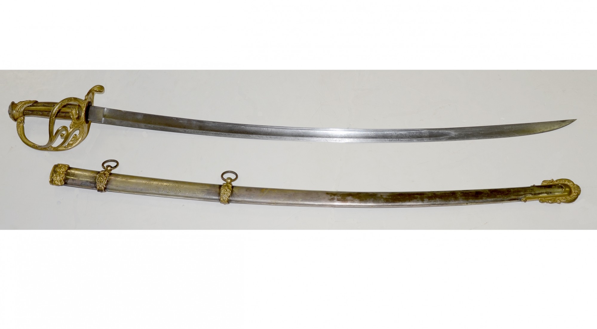 HANDSOME CAVALRY OFFICER’S SABRE IDENTIFIED TO THOMAS C. WEBBER, 1ST ...