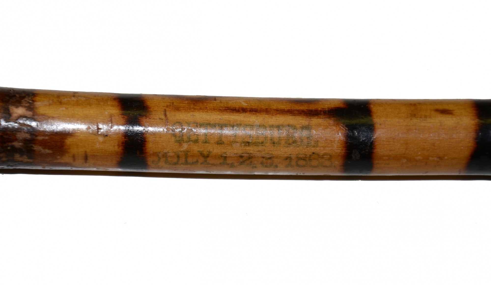 PYROGRAPHY CANE MADE FROM WOOD FROM LITTLE ROUND TOP — Horse Soldier