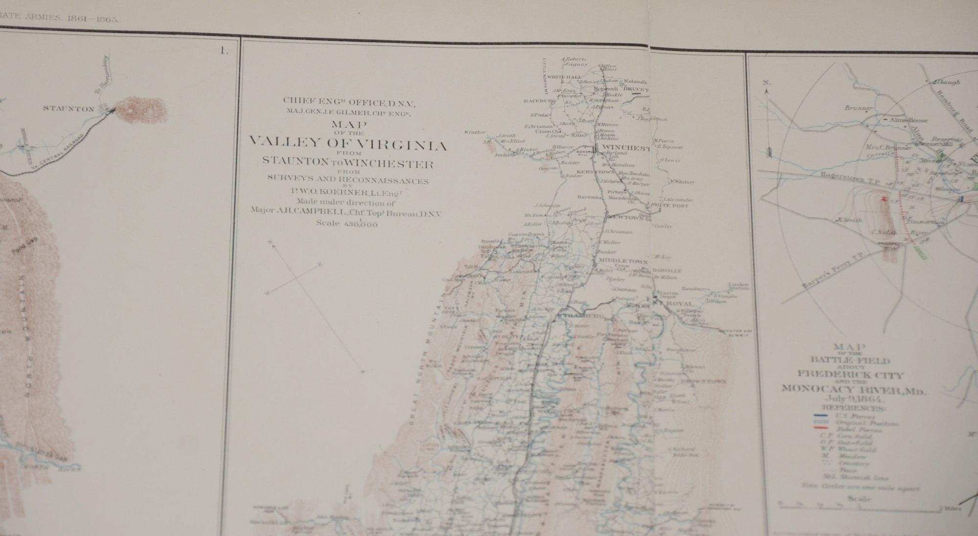 MAPS OF COLD HARBOR, VALLEY OF VIRGINIA, DEFENSES IN THE ALLEGHANIES ...