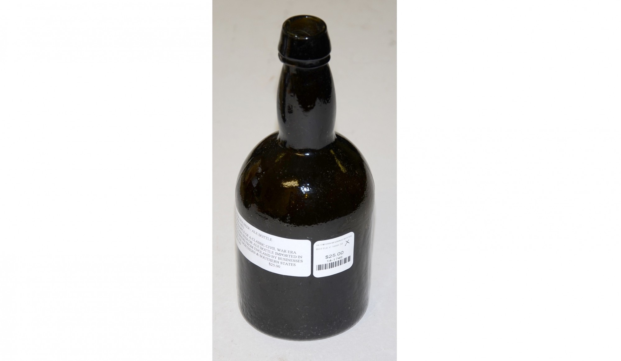 CIVIL WAR ERA BEER / ALE BOTTLE, CIRCA 1850 - 1870 — Horse Soldier