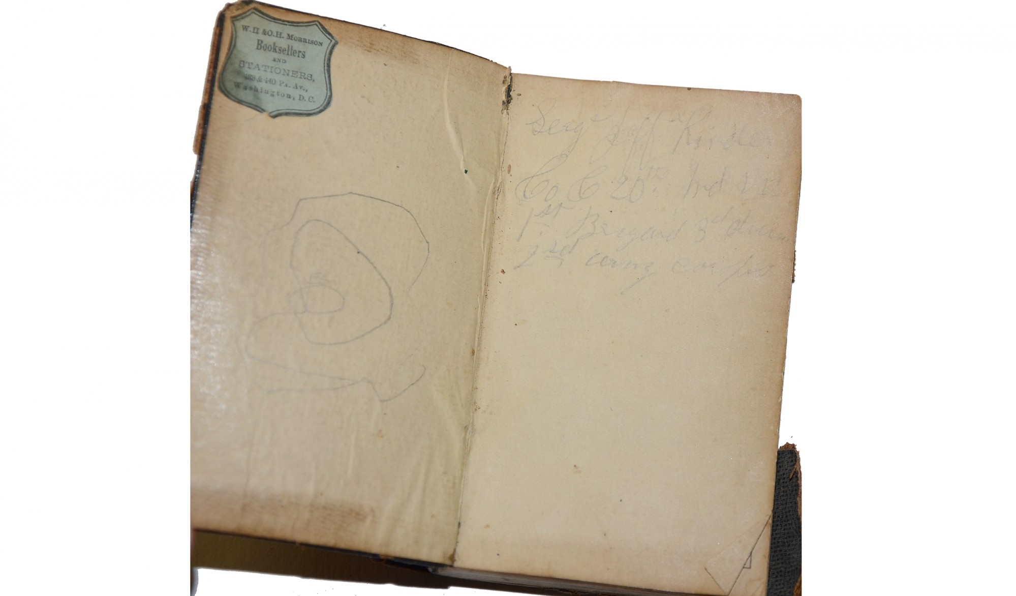 DIARY AND SONGSTER ID’D TO JEFFERSON KINDER, 19th & 20TH INDIANA ...