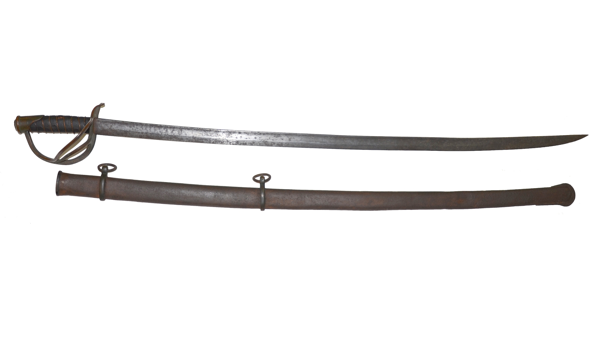 ORIGINAL UNMARKED SPECIMEN OF AN HONEST CONFEDERATE CAVALRY SABER WITH ...