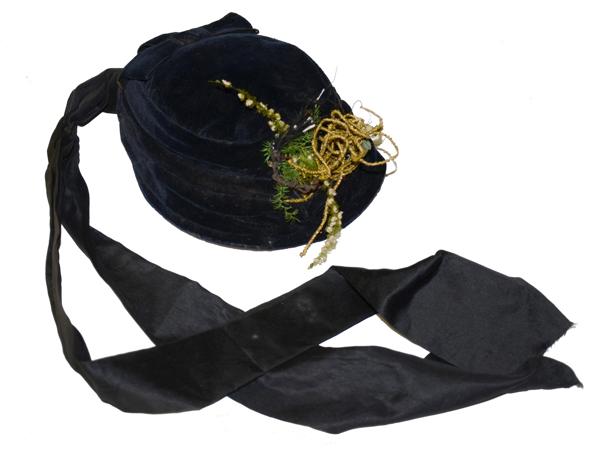 BLACK VELVET BONNET C. 1880-1890 — Horse Soldier