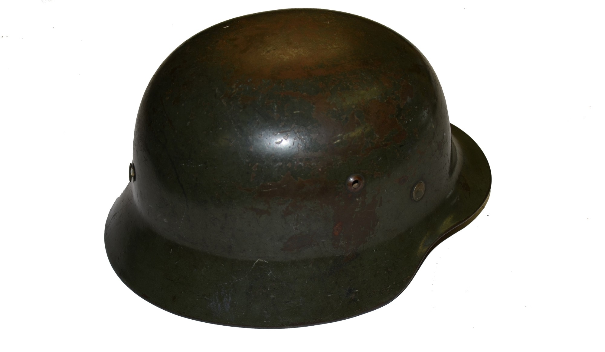 MODEL 1935 SINGLE DECAL GERMAN ARMY HELMET WITH ATTRIBUTION TO AMERICAN ...