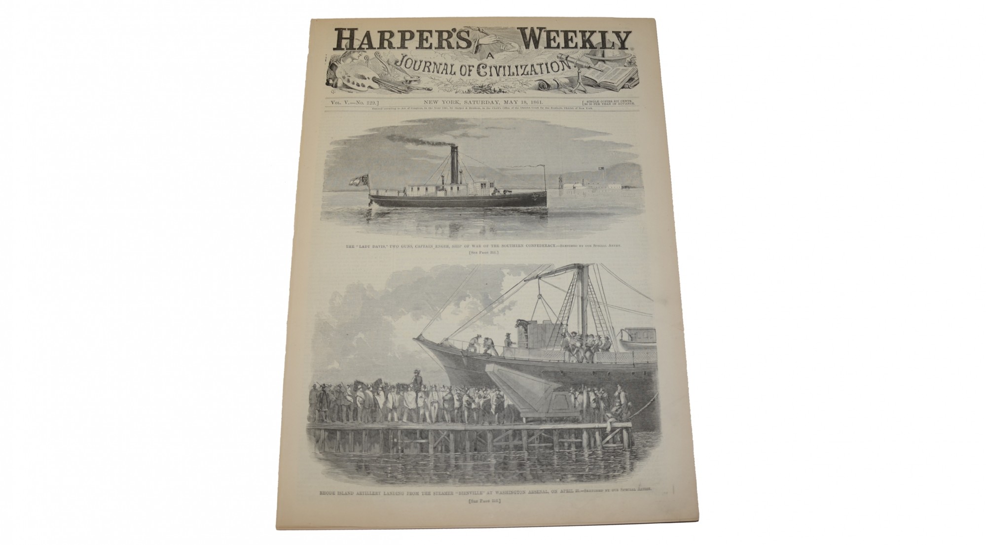 HARPER’S WEEKLY, NEW YORK, MAY 18, 1861 – ELLSWORTH’S & WILSON’S ...