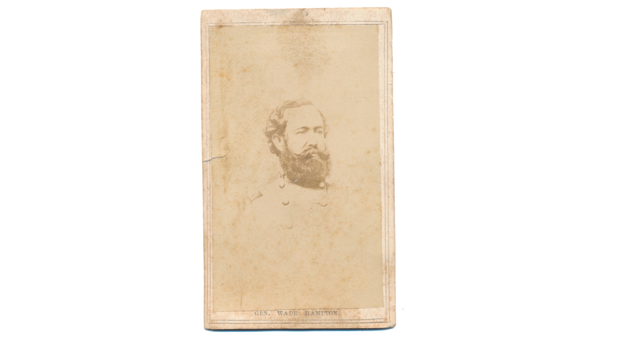 BUST VIEW IMAGE OF CONFEDERATE GENERAL WADE HAMPTON — Horse Soldier