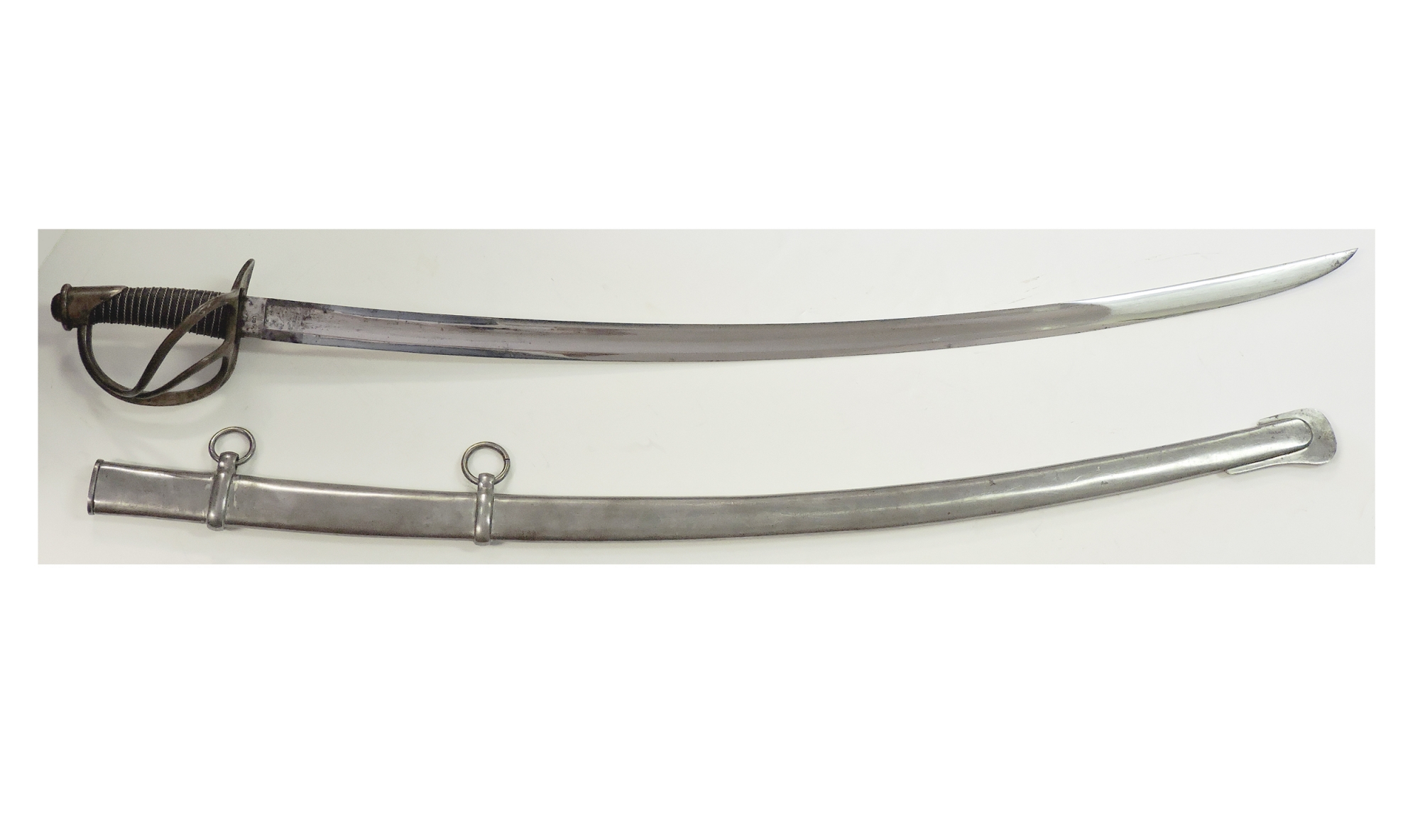 EARLY DATED AMES MODEL 1840 ENLISTED CAVALRY SABER AND SCABBARD — Horse ...