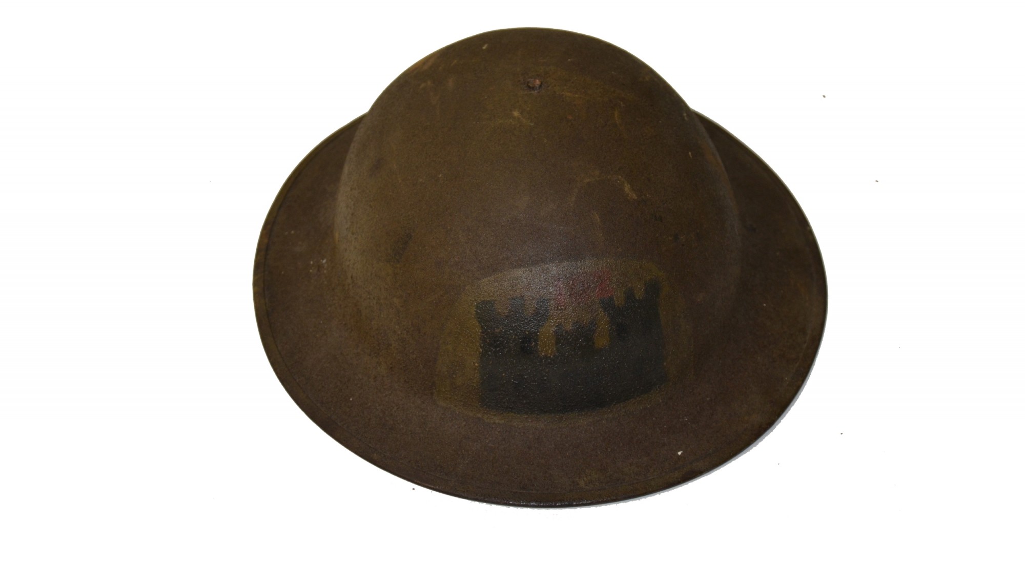 US WORLD WAR ONE MODEL 1917 HELMET WITH PAINTED 102ND ENGINEER INSIGNIA ...