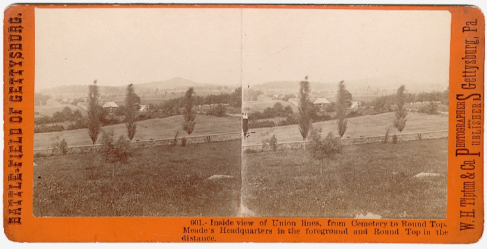 TIPTON STEREO VIEW #601 - UNION LINE, GETTYSBURG — Horse Soldier