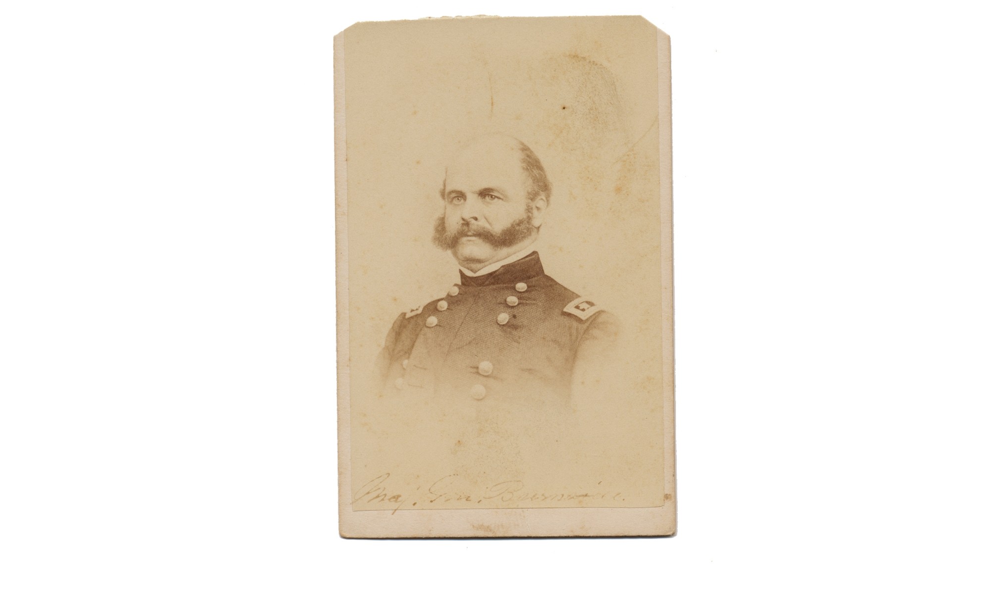 WARTIME LITHOGRAPH OF MAJOR GENERAL AMBROSE E. BURNSIDE — Horse Soldier