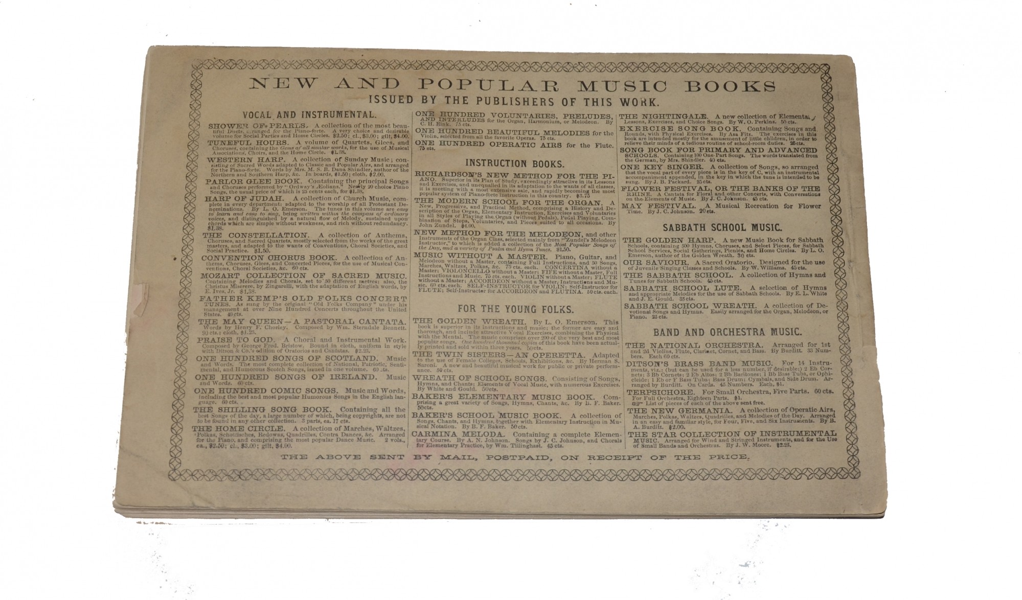1864 DATED MUSIC BOOK TITLED “TRUMPET OF FREEDOM” PUBLISHED IN BOSTON ...