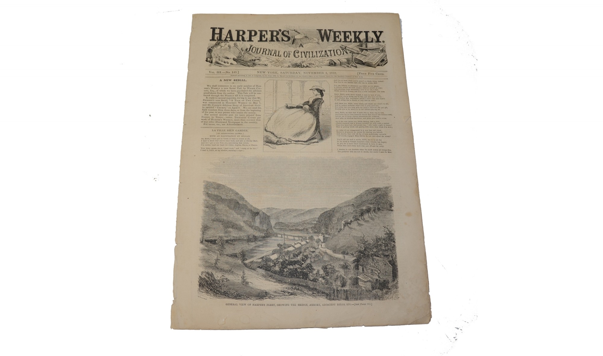 HARPER’S WEEKLY, NEW YORK, NOVEMBER 5, 1859 - HARPER’S FERRY ...