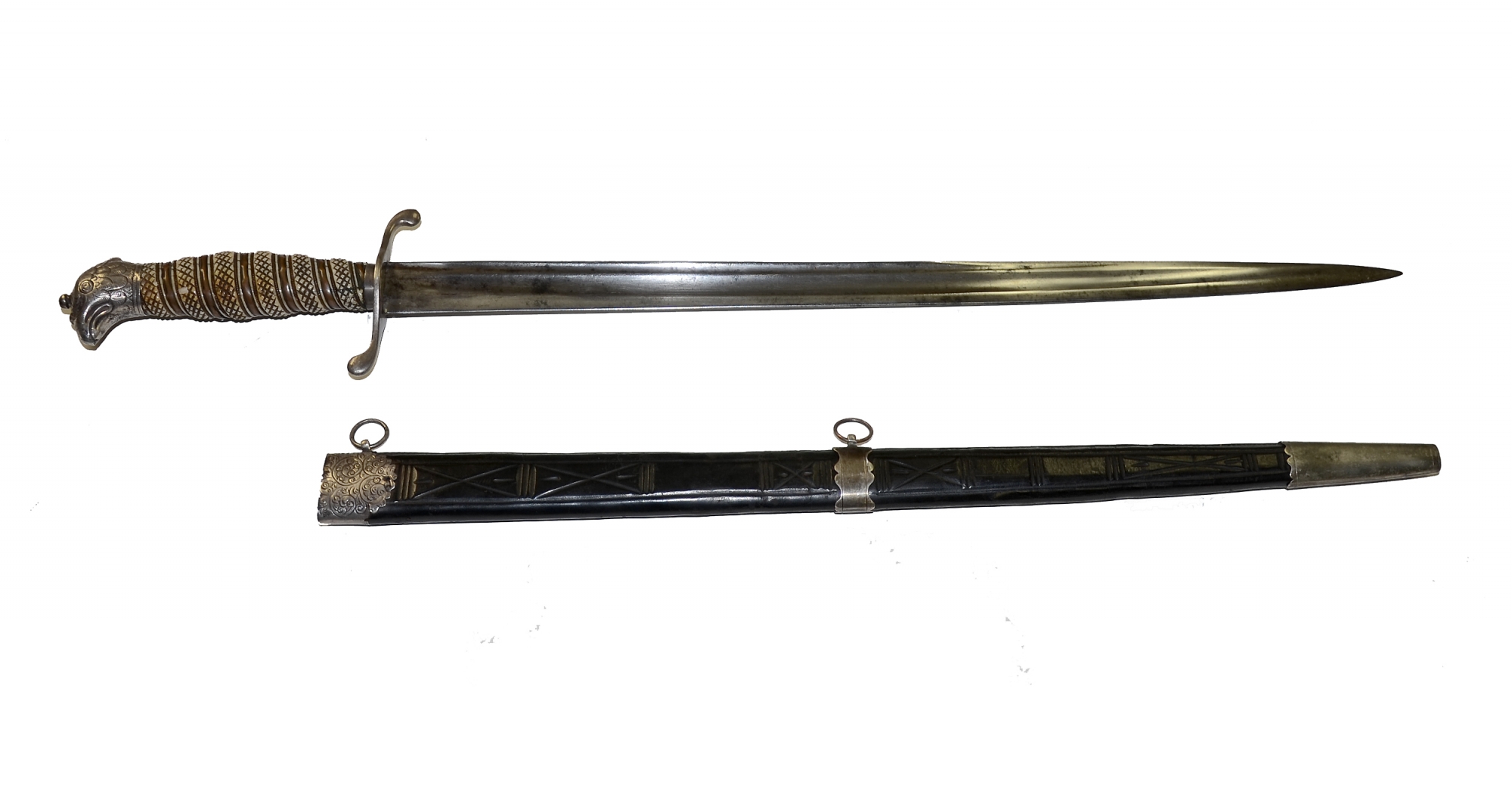 HIGH QUALITY EAGLE HEAD DAGGER WITH SCABBARD — Horse Soldier