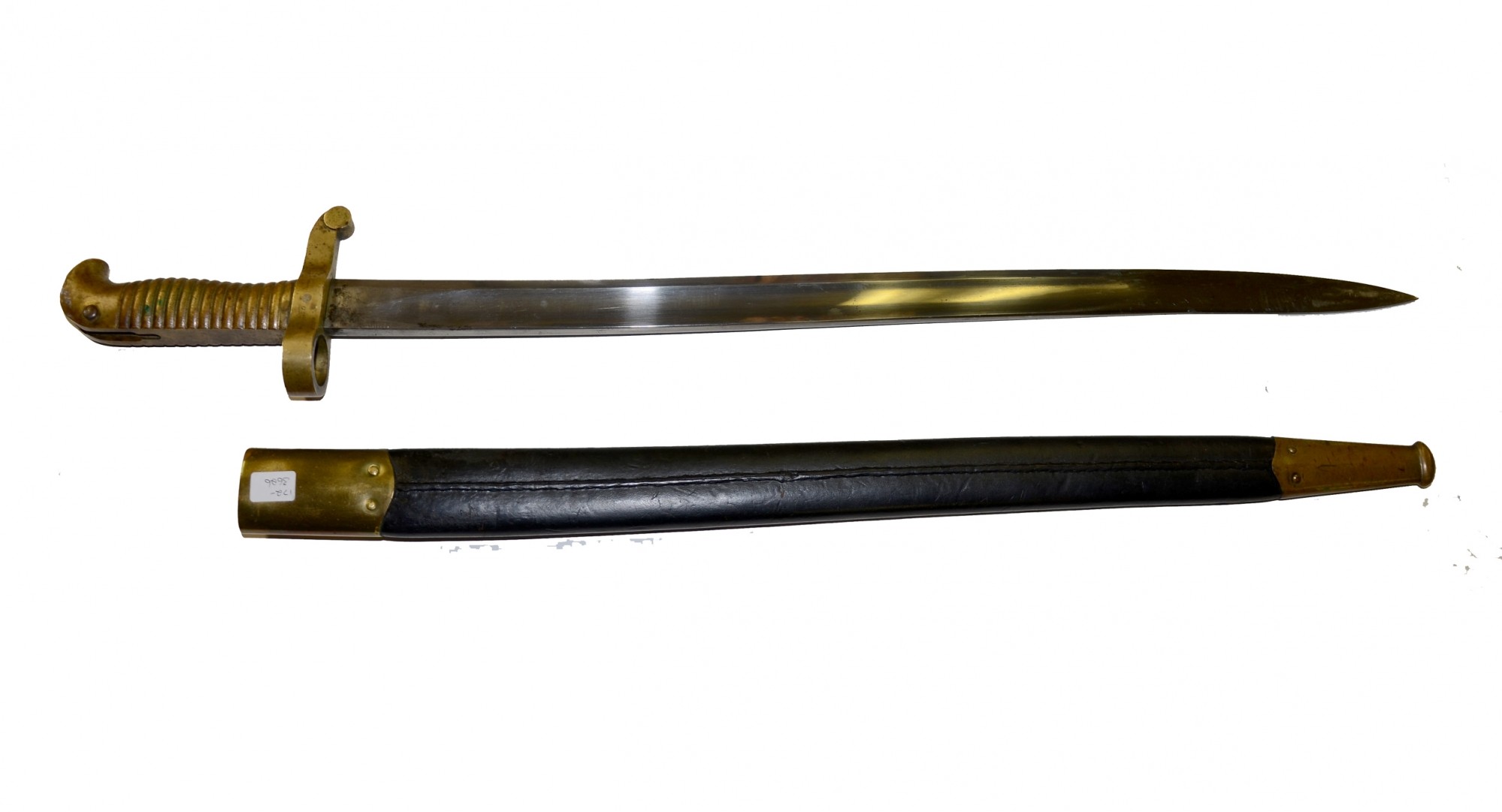 ORIGINAL CIVIL WAR ‘ZOUAVE’ SABER BAYONET WITH LEATHER SCABBARD — Horse ...