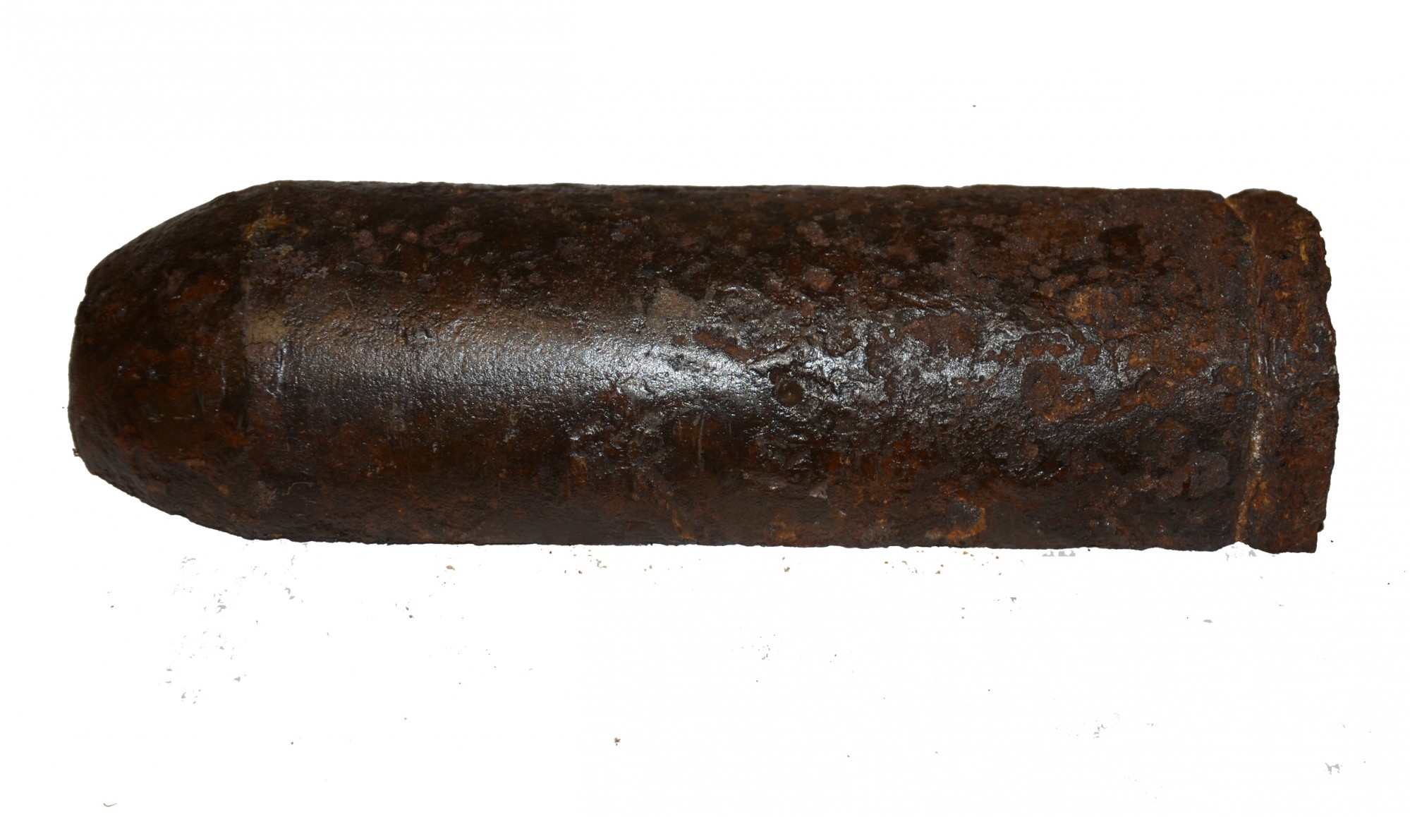 A SECTIONED CS 3” 10 POUND PARROT SHELL WITH BORMANN FUSE — Horse Soldier