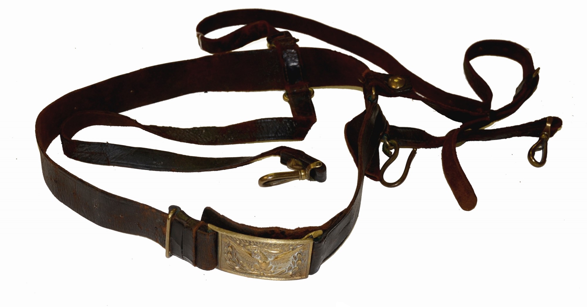 CIVIL WAR US MODEL 1851 CAVALRY OFFICER’S SWORD BELT WITH PLATE — Horse ...