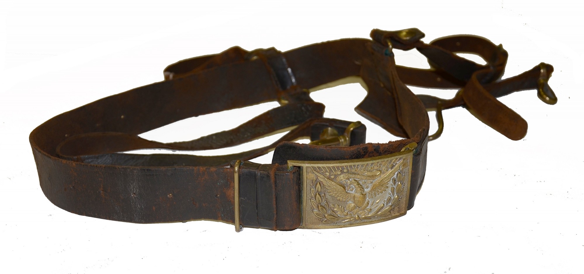 CIVIL WAR US MODEL 1851 CAVALRY OFFICER’S SWORD BELT WITH PLATE — Horse ...