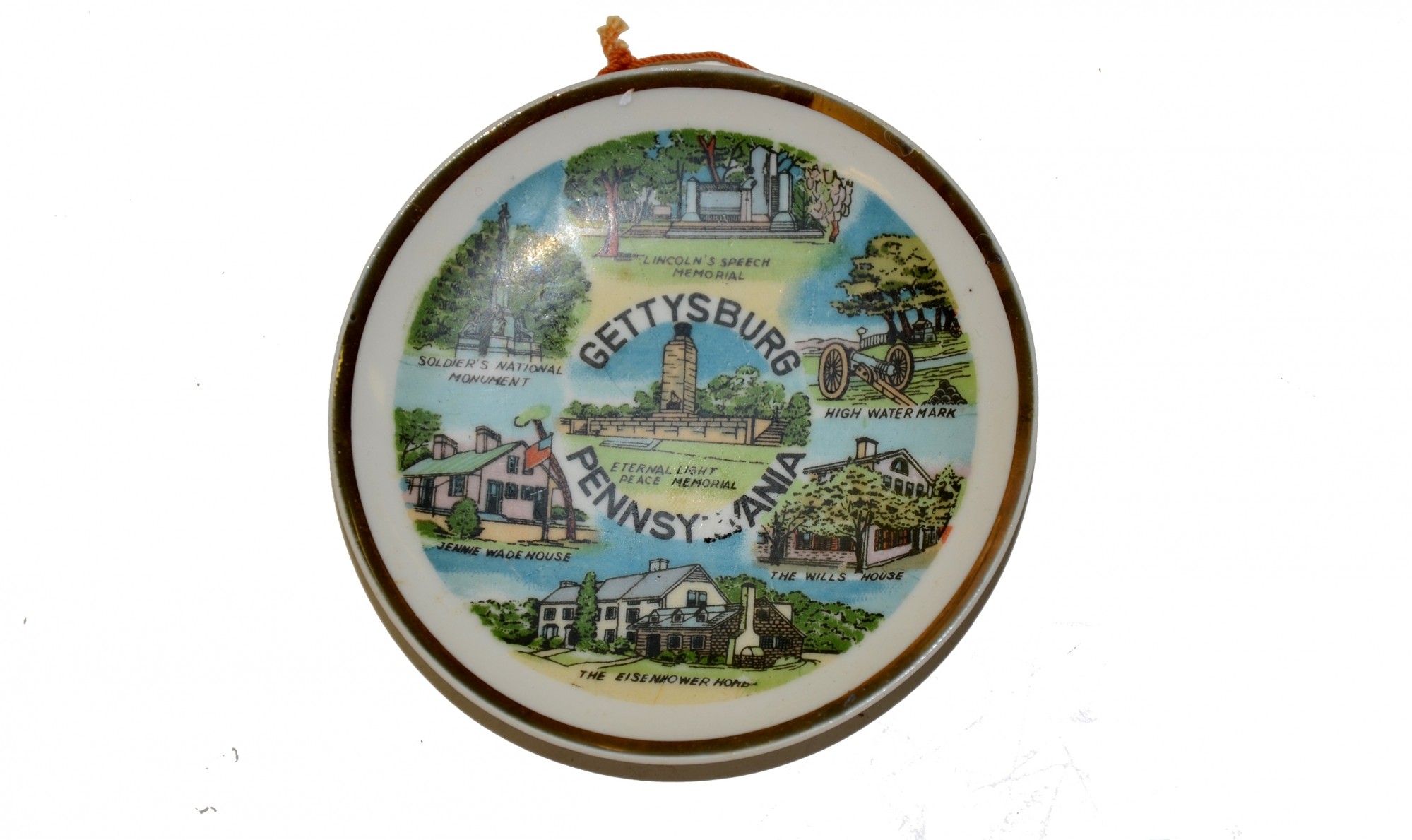 GETTYSBURG SOUVENIR PLATE/ORNAMENT — Horse Soldier