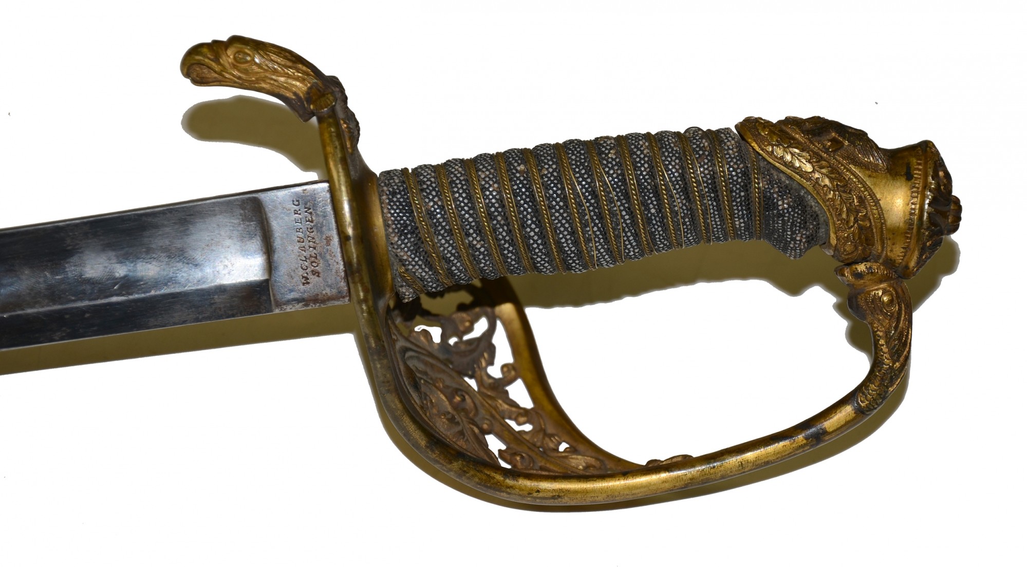 HIGH GRADE NON-REGULATION W. CLAUBERG CAVALRY OFFICER’S SABRE ID’D TO ...