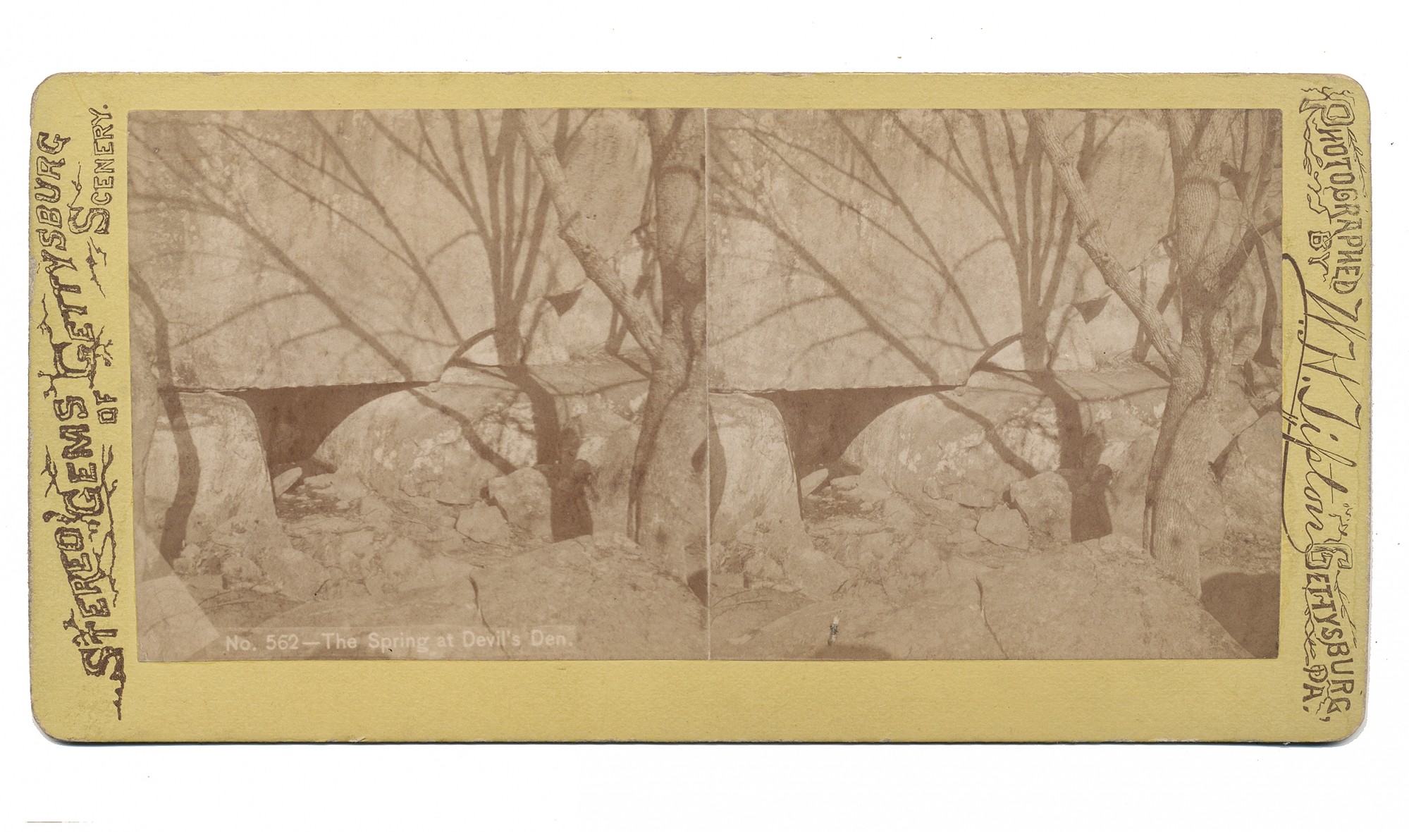 TIPTON STEREO VIEW OF DEVIL’S DEN — Horse Soldier