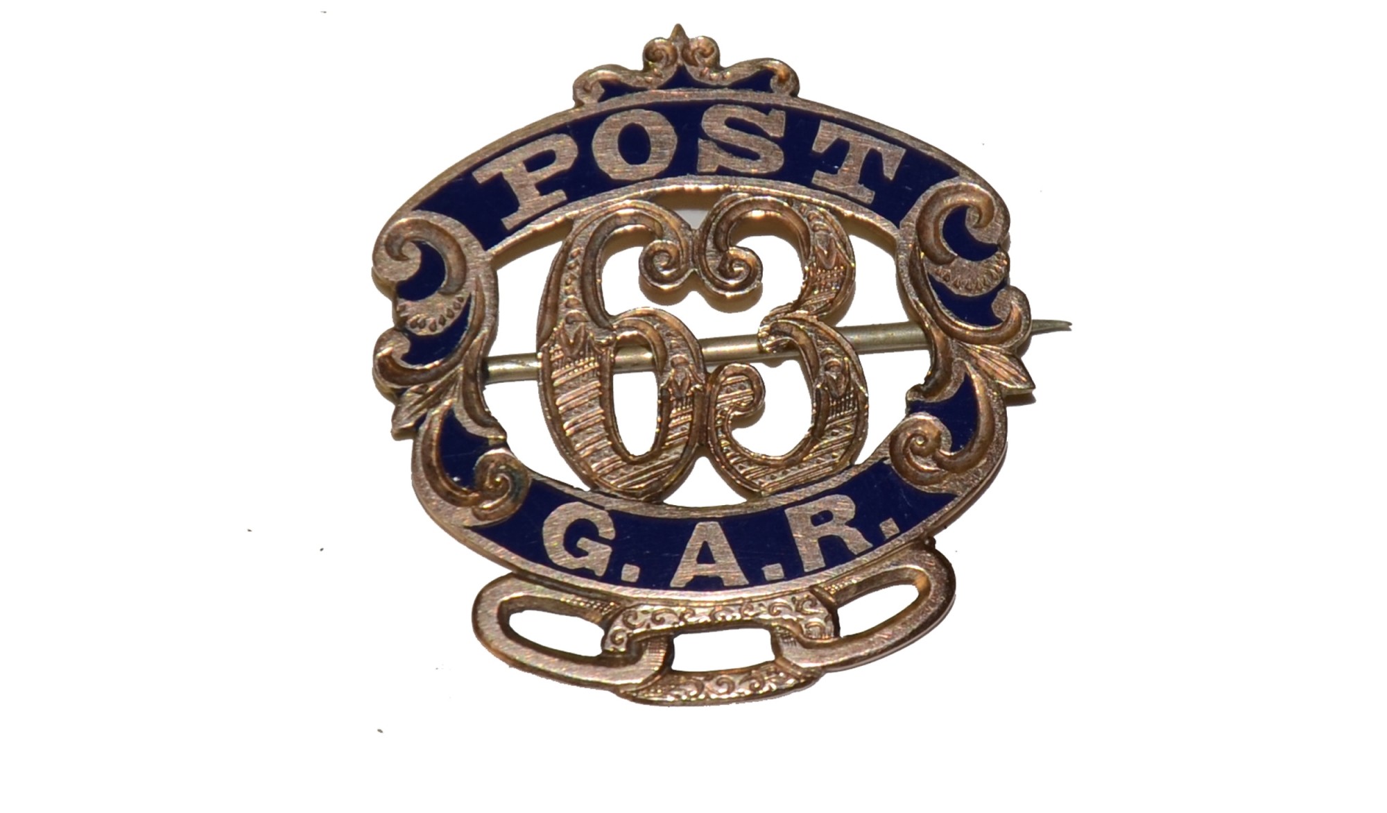 IDENTIFIED GAR BADGE FOR POST 63 — Horse Soldier