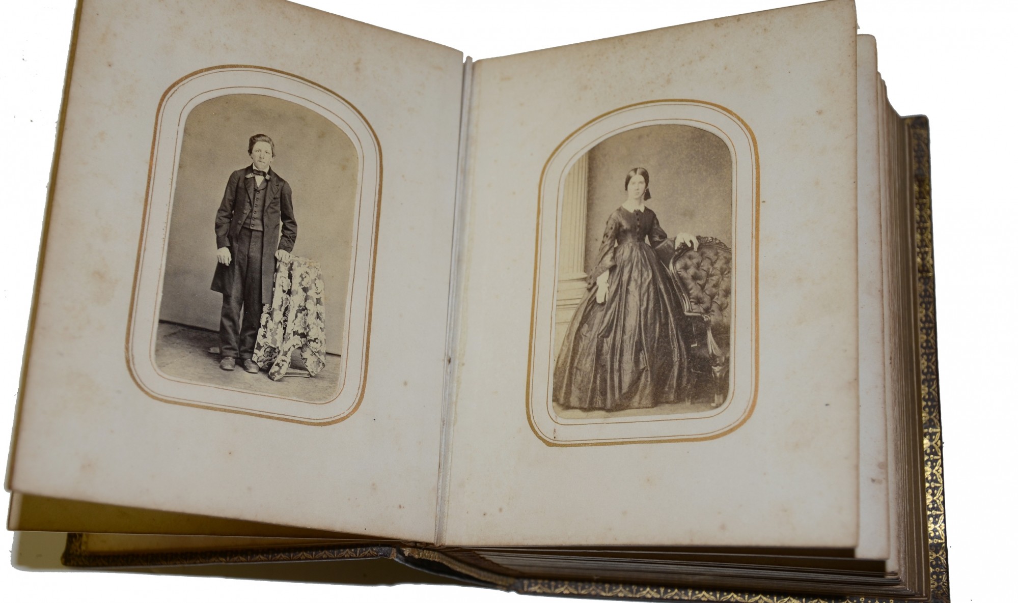 CDV ALBUM OF CIVILIAN IMAGES FROM LANCASTER, PENNSYLVANIA — Horse Soldier