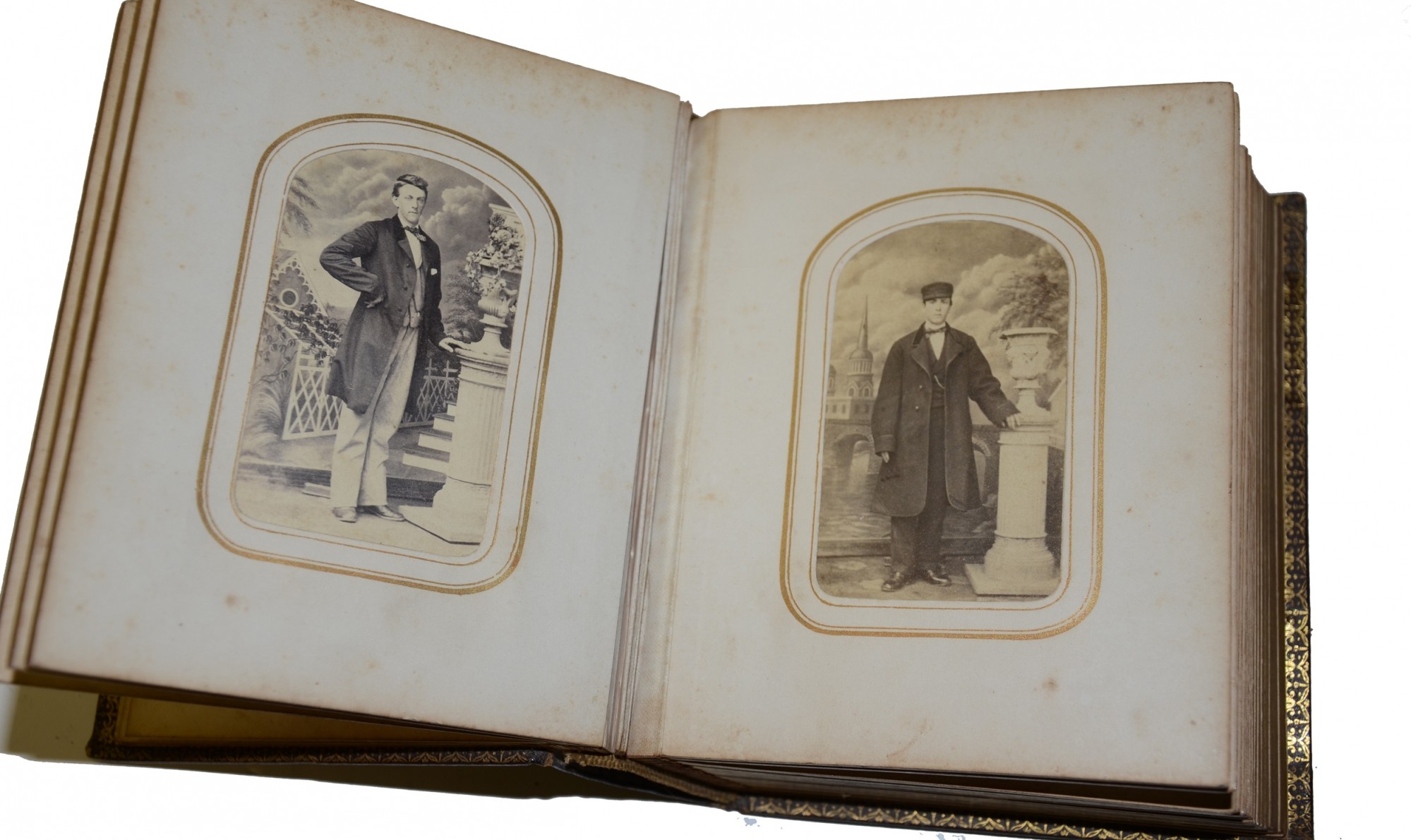 CDV ALBUM OF CIVILIAN IMAGES FROM LANCASTER, PENNSYLVANIA — Horse Soldier