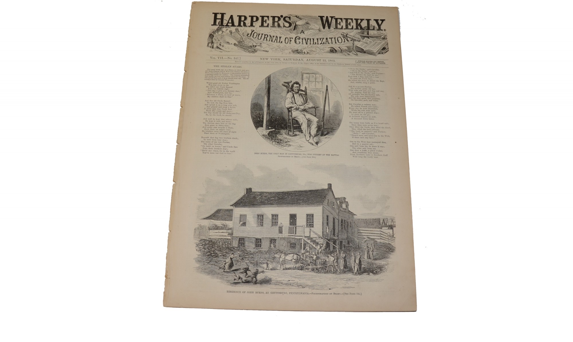 HARPER’S WEEKLY, NEW YORK, AUGUST 22, 1863 [GETTYSBURG] — Horse Soldier