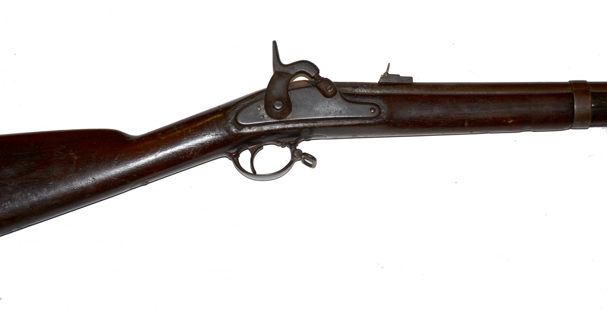 MODEL 1861 SPRINGFIELD RIFLE MUSKET DATED 1861, CONFEDERATE ...