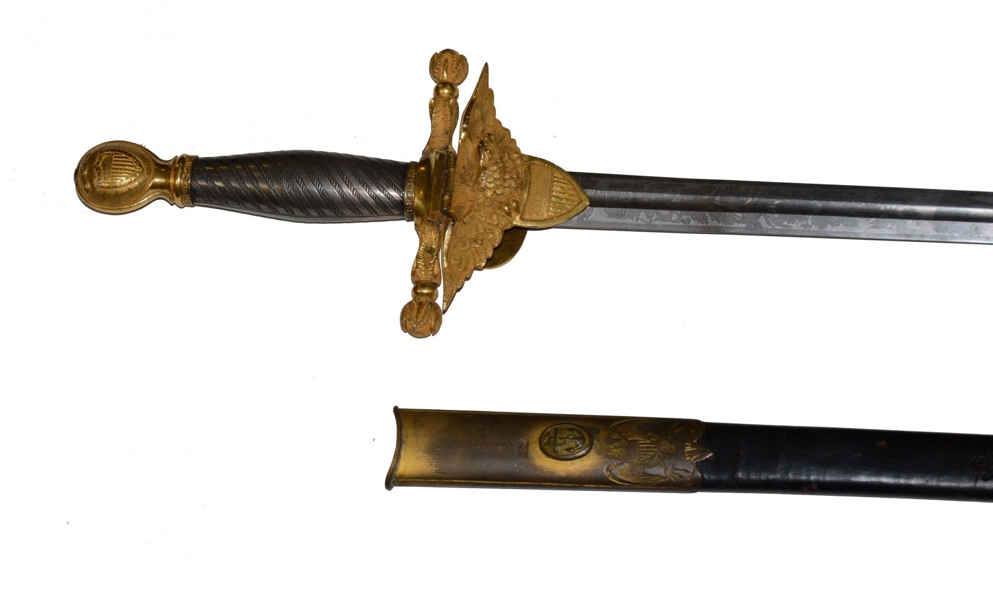 RARE REVENUE CUTTER SERVICE SWORD & SCABBARD BY AMES — Horse Soldier