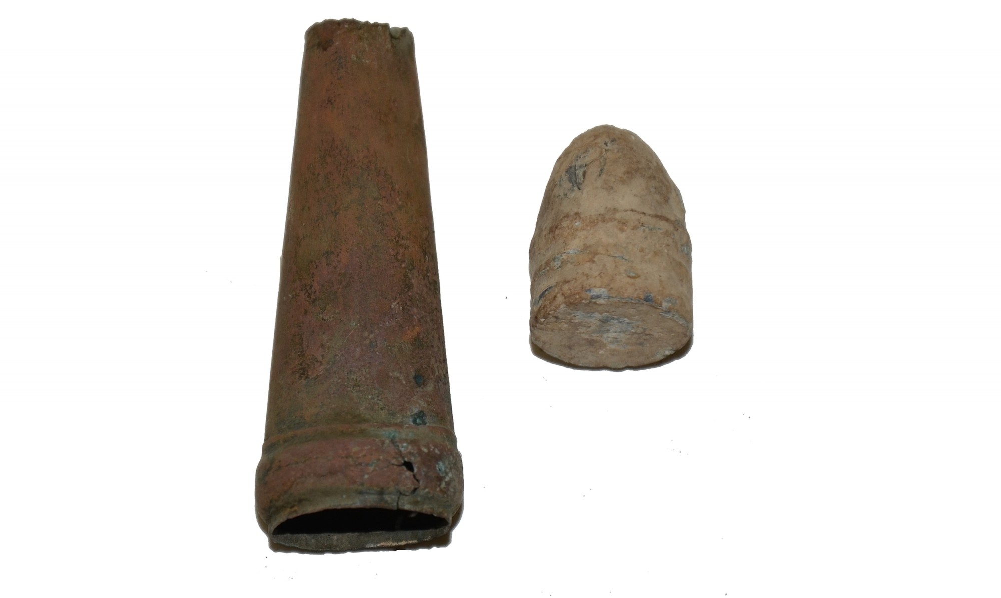 BURNSIDE CARBINE BULLET AND SHELL CASING RECOVERED NEAR GETTYSBURG ...