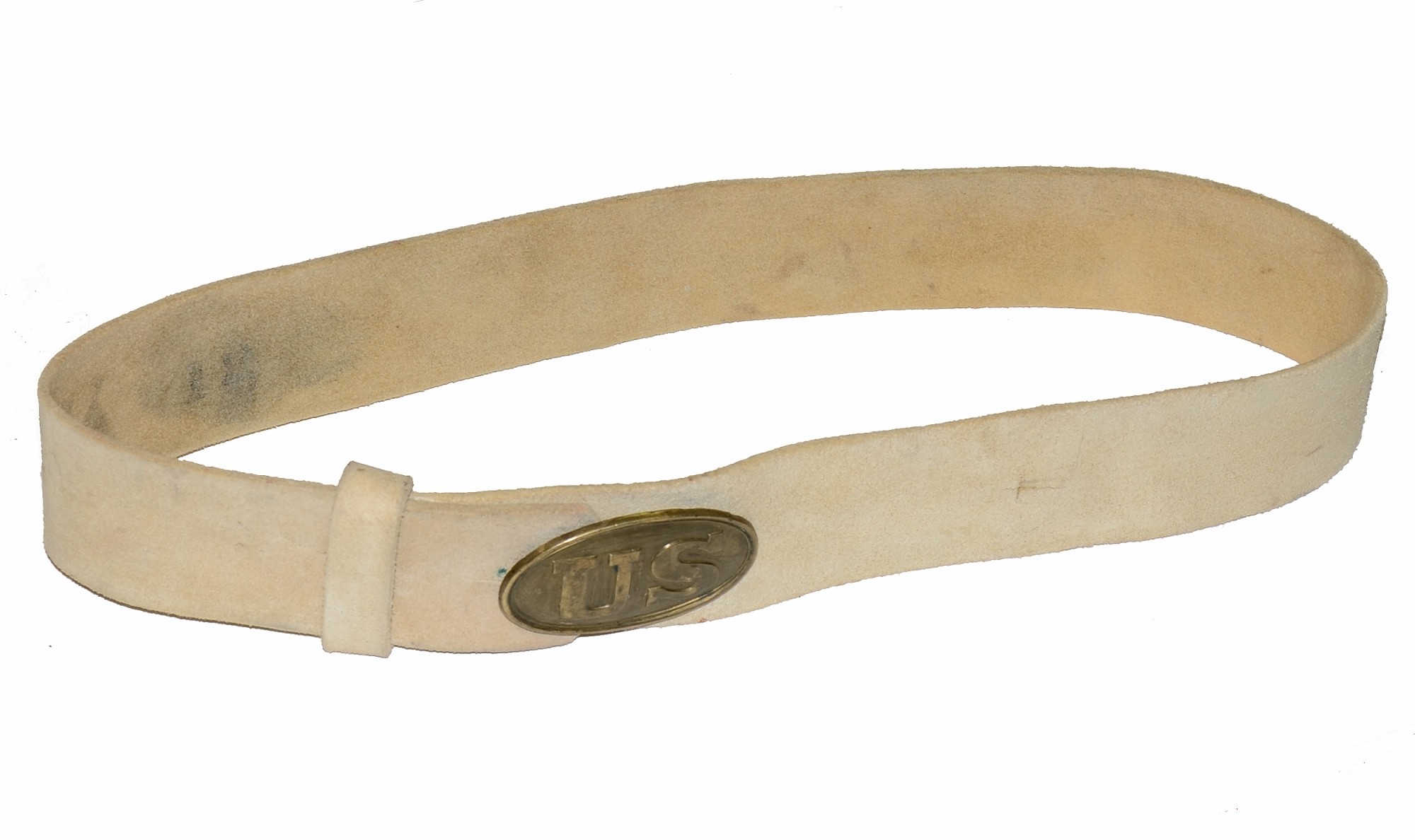 BELT AND 1839 PATTERN BUCKLE MADE FROM A BUFF LEATHER CROSSOVER STRAP ...